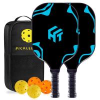 China 40*19.8*1.4 Fiberglass Pickleball Racquet Set with Honeycomb Core and Silicone PU Handle for sale