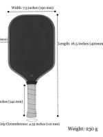 China T700 Carbon Fiber Fiberglass Pickleball Paddles With 115mm Handle Circumference for sale