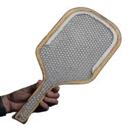 China Rough Surface Elongated Pickleball Paddle 14mm 16mm Customized Logo for sale