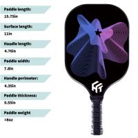 China Fiberglass Custom Logo Print Pickleball Paddle with High Rebound and Anti-Skid Design for sale