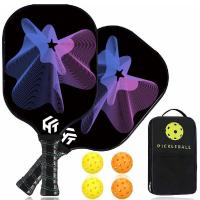 China Fiberglass Custom Logo Print Pickleball Paddle with High Rebound and Anti-Skid Design for sale