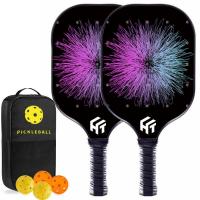 China Fiberglass Custom Logo Print Pickleball Paddle with High Rebound and Anti-Skid Design for sale