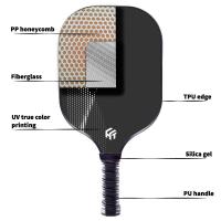 China PP Honeycomb Core Pickleball Paddle with Carbon Fiber and Custom Length 40*19.8*1.4cm for sale