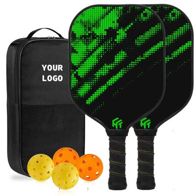 China USAPA High Rebound Fiberglass Pick Racquet with PP Honeycomb Core and Customized Logo for sale