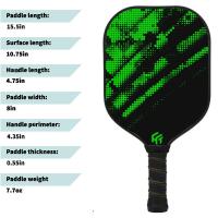 China USAPA High Rebound Fiberglass Pick Racquet with PP Honeycomb Core and Customized Logo for sale