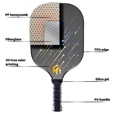 China 2024 USAPA Custom Pickleball Paddle with Fiberglass and PP Honeycomb Core in Bubble Bag Pack for sale