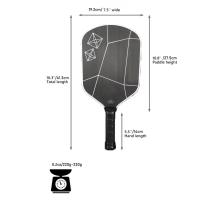 China 230g Weight T700 Carbon Fiber Pickleball Paddle with Rough Surface and 5.5in Grip for sale