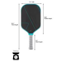 China Rough Surface 2024 High Spin Control 16mmPP Honeycomb Core Carbon Fiber Pickleball Paddle for sale