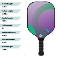 China Glass Fiber Frosted Surface Pickleball Paddle Professional Comfort PP Honeycomb Core for sale