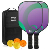 China Glass Fiber Frosted Surface Pickleball Paddle Professional Comfort PP Honeycomb Core for sale