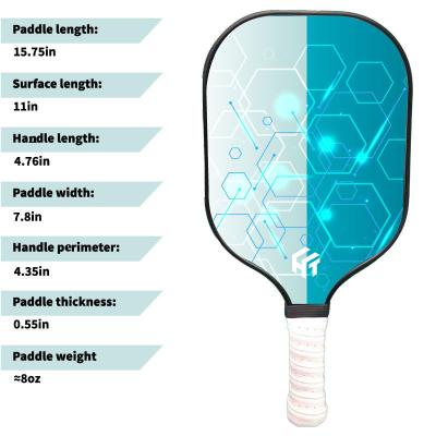 China 2024 USAPA Pickleball Racquet Fiberglass Surface and Polypropylene Honeycomb Core Pad for sale