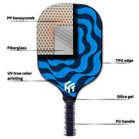 China 5-80 Age Group Custom Pickleball Paddle with Frosted Glass Fiber Graphite and PP Core for sale