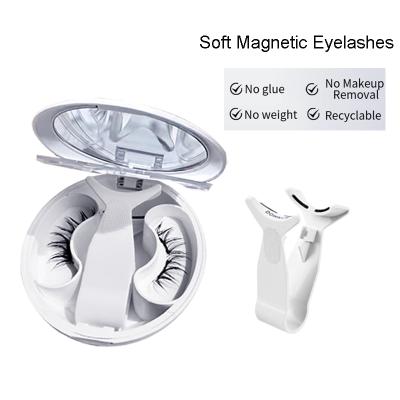 China Lightweight Soft Magnetic Natural Lashes Kit Easy To Wear Tweezers Waterproof Last 2 Months for sale