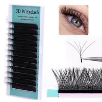 China Private Label Silk Premium Lash Extension Trays Velvet Soft Matte Black Natural Korean PBT Fiber 16 Rows 5D for sale