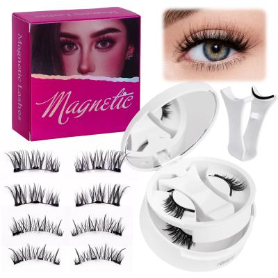 China Easy Wear Handmade Quantum Lashes Kit Full Magnetic Reusable Cruelty Free Synthetic Hair for sale