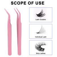 China False Eyelash Tweezers Eyelash Curler Eyelash Applicator Portable Eyebrow Clip Pointed Clip Round Head Clip Special Tool for sale