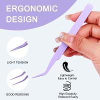 China False Eyelash Tweezers Eyelash Curler Eyelash Applicator Portable Eyebrow Clip Pointed Clip Round Head Clip Special Tool for sale
