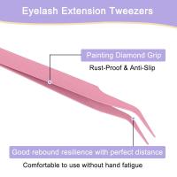 China False Eyelash Tweezers Eyelash Curler Eyelash Applicator Portable Eyebrow Clip Pointed Clip Round Head Clip Special Tool for sale