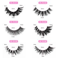 China 10 Pairs Cat Eye Lash Strips Faux Mink Natural Lashes 6D Eyelashes Full Strip Style Lash Extensions for sale