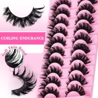 China 10 Pairs Cat Eye Lash Strips Faux Mink Natural Lashes 6D Eyelashes Full Strip Style Lash Extensions for sale