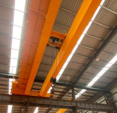 China 30 Ton Lifting Capacity Double Beam Box Overhead Crane with Ground and Remote Control for Construction for sale