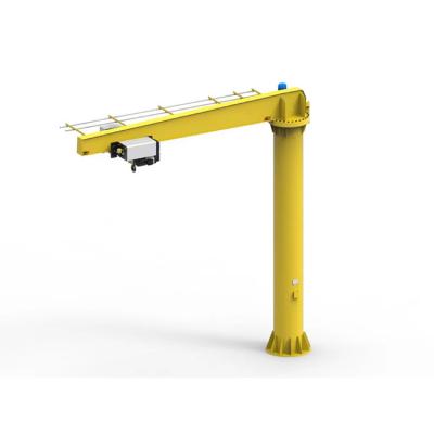 China Custom Movable Mini Electric Swinging Arms Floor Mounted Jib Crane with 360° Rotation and Rated Lifting Moment 10-2000KN for sale