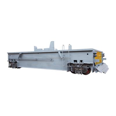 China 150t Capacity Heat Resistant Molten Steel Ladle Transfer Car with Dual Driving System for Industrial Use for sale