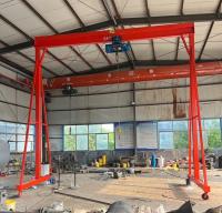 China Remote Controller and Ground Control Indoor Outdoor Mini Mobile Gantry Crane Featuring Wire Rope Electric Hoist 5t Capacity for sale