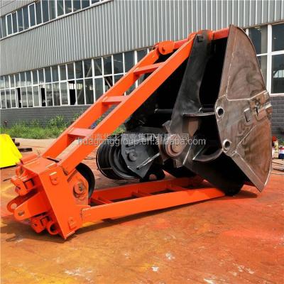 China Heavy Duty 4 Rope Mechanical Clamshell Grab Bucket for Overhead Crane Gantry Port Bulk Handling for sale