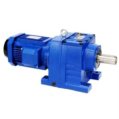 China Robust R Series Three Stage Reduction Helical Gear Reducer with High Transmission Efficiency and Hardened Gear for Engineering Machinery for sale