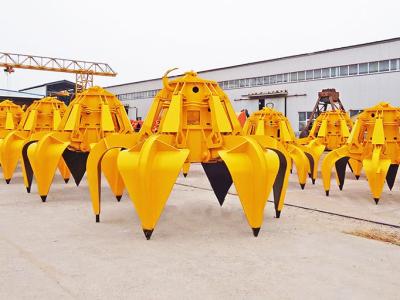 China Orange Peel Type Grab Bucket Clamshell Bucket for 5-50t Excavators with Remote Control for sale
