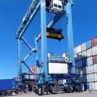 China Remote Control Diesel Engine RTG Rubber Tyred Gantry Crane with 15-50 Ton Capacity for Container Lifting for sale