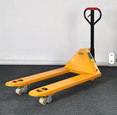 China Hydraulic Manual Pallet Forklift Truck with 5 Ton Capacity and Nylon/Rubber/PU Wheels for Heavy-Duty Material Handling for sale
