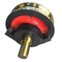 China Heavy Duty Crane Wheel Assembly with Angle Box Housing for Double Girder Overhead & Gantry Cranes for sale