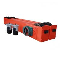 China Heavy Duty 300mm Double Flanged Crane Wheel for 5 Ton 1-3M Span Crane Trolley Traveling End Carriage for sale