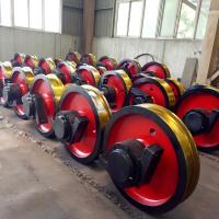China High Load Capacity European Crane Wheel Set 350mm Diameter Active Passive For Overhead And Gantry Bridge Cranes for sale