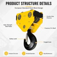 China Industrial 25-200T European Crane Lifting Hook Block for Gantry and Overhead Crane for sale
