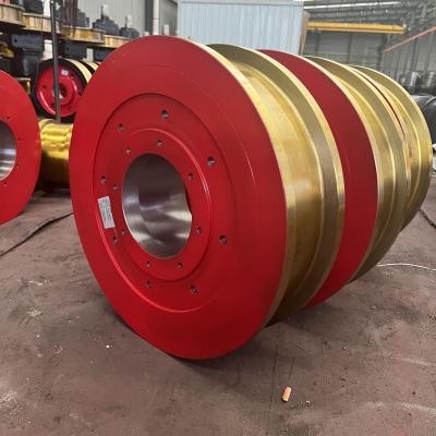 China Heat Treated ISO 9001 Certified Crane Wheels with Tapered Roller Bearing for Smooth Crane Operations for sale