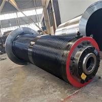 China Heavy Duty Q345B Steel Wire Rope Drum for 50 Ton Double Girder Overhead Crane Trolley for sale