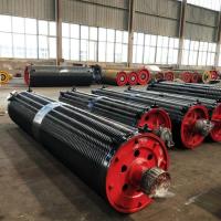 China Precision Forged Steel Wire Rope Drum Assembly for Double Girder Overhead Crane Trolley, Q345B Custom OEM Crane Hoist Drum for sale