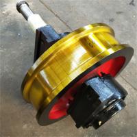 China Anti-derailment Design Crane Wheel with 500 Mm Diameter and Heat Treated And Painted Surface for sale
