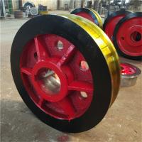 China Anti-derailment Design Crane Wheel with 500 Mm Diameter and Heat Treated And Painted Surface for sale