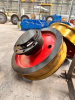 China ISO 9001 Certified Tapered Tread Crane Wheel with 500 Mm Diameter and Heat Treated Painted Surface for sale