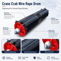 China Customized Crane Crab Wire Rope Drum for Heavy Lifting Applications for sale