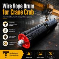 China Customized Crane Crab Wire Rope Drum for Heavy Lifting Applications for sale