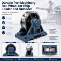 China Durable Port Machinery Rail Wheel for Ship Loader and Unloader for sale