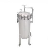 China SUS304/316L Stainless Steel Bag Filter Housing High Flow Rate Durable Construction For Industrial Water Treatment Systems for sale