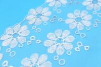 China Sequins Mesh Embroidery Milk Silk Lace Trim Customized New Design for sale