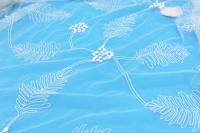 China Mesh Allover Leaf Lace Fabric With Polyester Water Soluble Embroidered for sale
