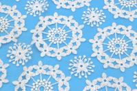 China Nylon Mesh Embroidered Allover Lace Fabric With Polyester Yarn Snowflake Style for sale